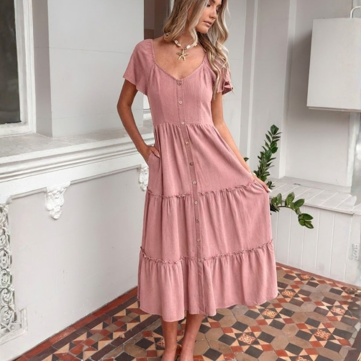 Esther & Co. Celie Dress - Pink – ESTHER & CO.