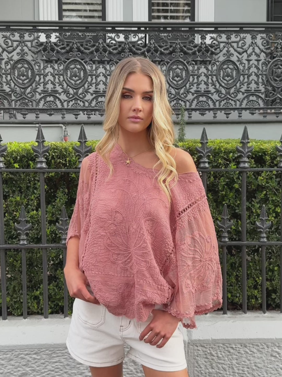 Esther & Co. Gabrielle Top - Pink – ESTHER & CO.