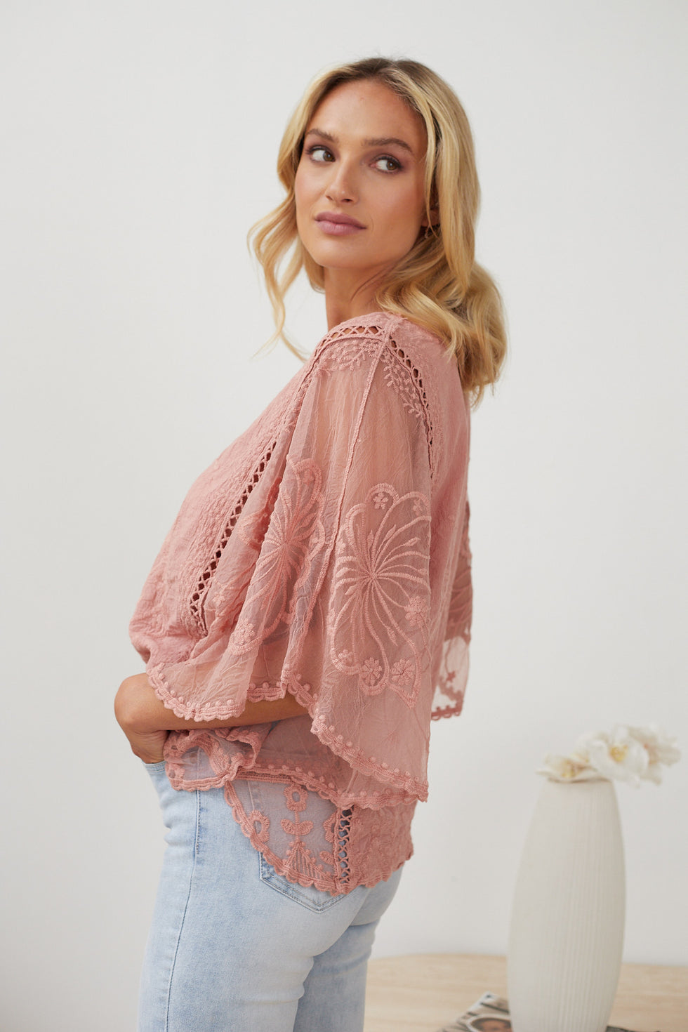 Esther & Co. Gabrielle Top - Pink – ESTHER & CO.