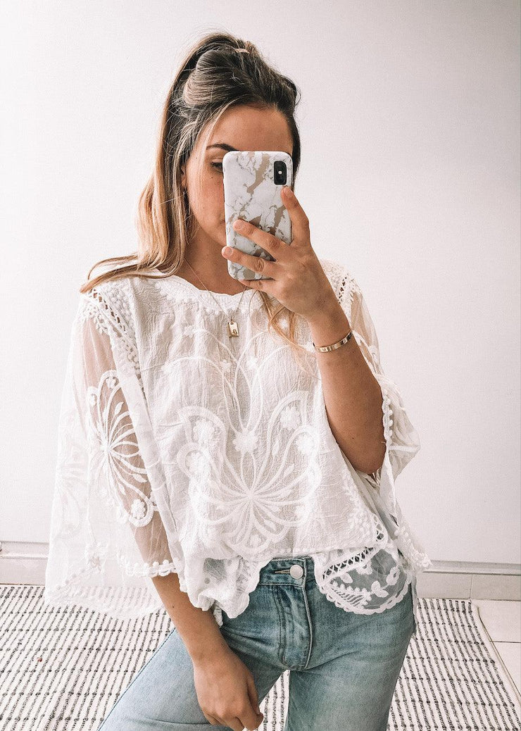 Esther & Co. Gabrielle Top - White – ESTHER & CO.